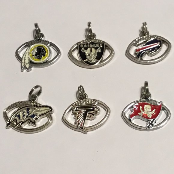 NFL | Jewelry | Colorful Lot Of 6 Nfl Footballshaped Pendants Redskins ...